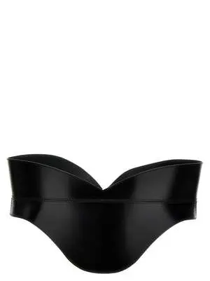 Alexander McQueen Leather Corset Belt - Black