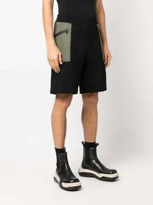 Alexander McQueen Two-tone Organic Cotton Shorts