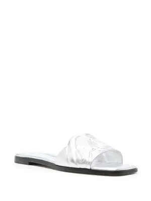 Alexander McQueen Seal Leather Sandals - Silver
