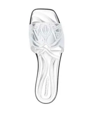 Alexander McQueen Seal Leather Sandals - Silver