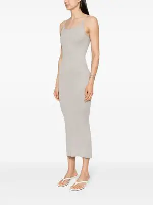 Majestic International Ribbed Viscose Long Dress