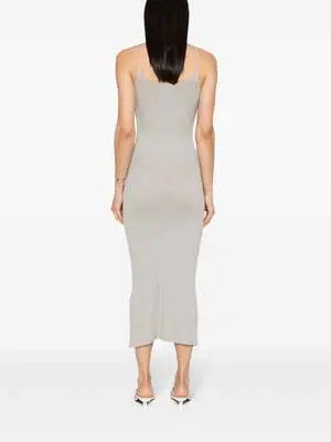 Majestic International Ribbed Viscose Long Dress