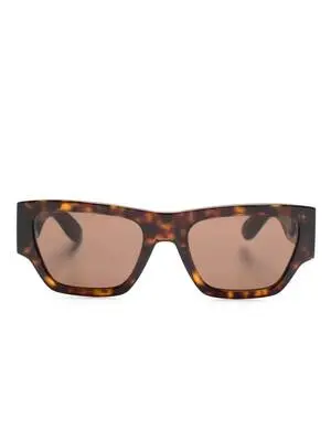 Alexander McQueen Square-frame Sunglasses - Brown