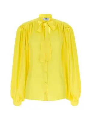 Msgm Bow Detail Shirts For Women