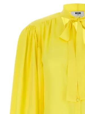 MSGM Bow Shirt - Yellow