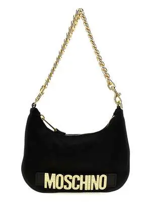 Moschino Satin Handbag In Black - 25% Off | Editorialist
