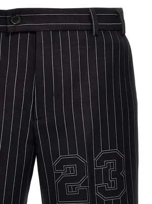 Off White Off-white '23 Pinstripes' Trousers - Blue