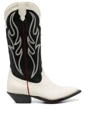 SONORA Santa Fe Embroidered Suede Western Boots
