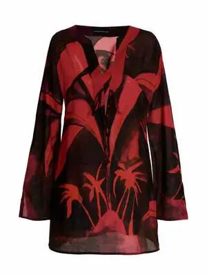 LOUISA BALLOU Printed Short Kaftan