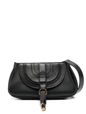 Chloé Marcie Leather Shoulder Bag - Black