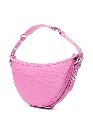 By Far Gib Leather Shoulder Bag - Fuchsia