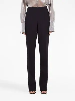 FERRAGAMO Straight-leg Wool Trousers - Black