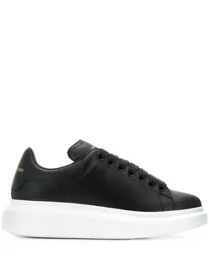 Alexander McQueen Oversized Leather Sneakers - Black