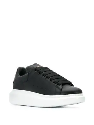 Alexander McQueen Oversized Leather Sneakers - Black