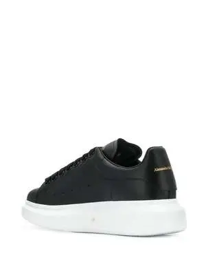 Alexander McQueen Oversized Leather Sneakers - Black