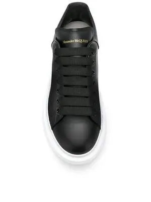 Alexander McQueen Oversized Leather Sneakers - Black