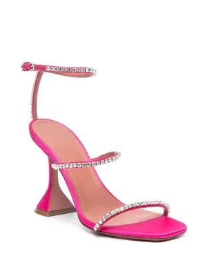 Amina Muaddi Gilda 95mm Heel Sandals - Fuchsia