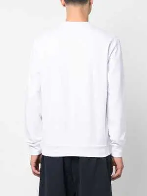 EA7 Logo Cotton Crewneck Sweatshirt