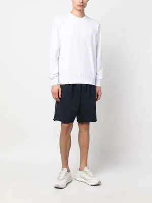 EA7 Logo Cotton Crewneck Sweatshirt