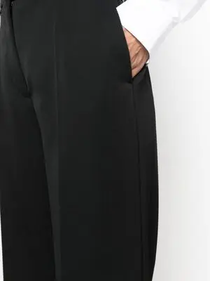 LANVIN Wide-leg Wool Trousers - Black