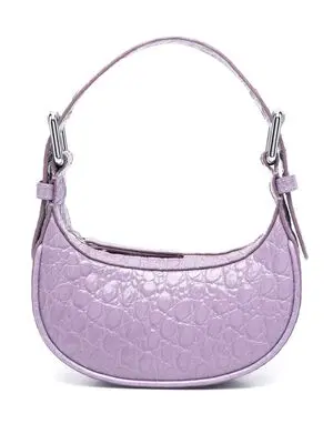 BY FAR PRE By Far Mini Soho Croco Embossed Shoulder Bag - Purple