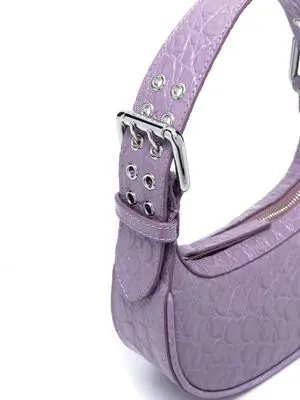 BY FAR PRE By Far Mini Soho Croco Embossed Shoulder Bag