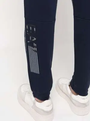 EA7 Logo Cotton Blend Sweatpants