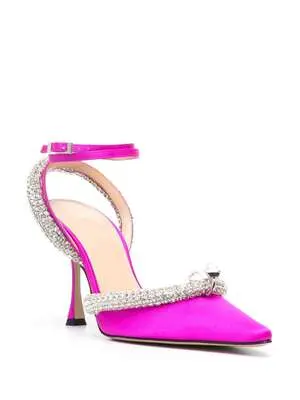 Mach & Mach Crystal-embellished Slingback Pumps