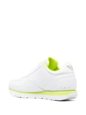 E 'CLAT Emporio Armani Logo Leather Sneakers