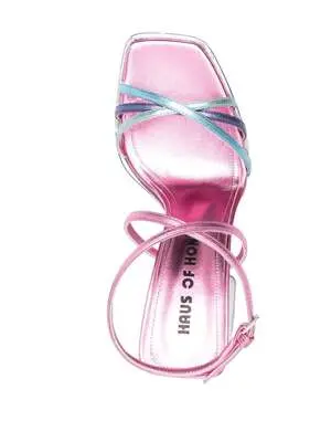HAUS OF HONEY Platform Sandals - Silver