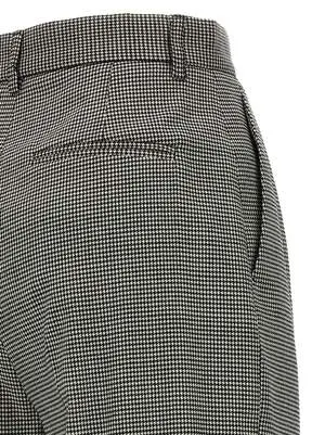 Rochas Houndstooth Wool Pants - White/black