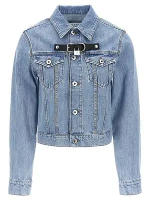 J.W.ANDERSON Padlock Strap Trucker Jacket - Light Blue