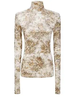 GANNI Floral Print Top