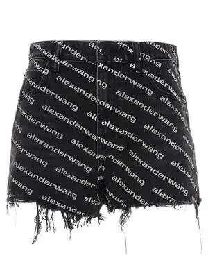 DENIM X ALEXANDER WANG Bite' Shorts - White/black