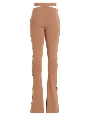 ANDREĀDAMO Cut-out Flared Pants - Beige