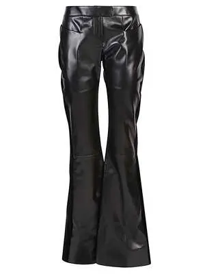TOM FORD Flared Leather And Velvet Trousers