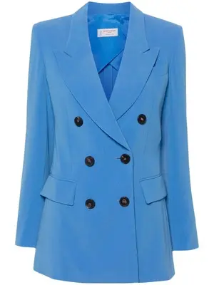 Alberto Biani Double-breasted Cady Jacket - Blue