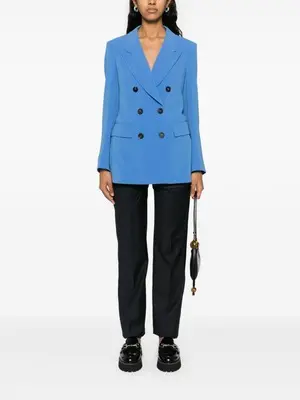 Alberto Biani Double-breasted Cady Jacket - Blue