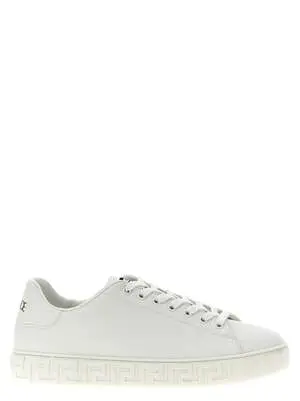 Versace Leather Greca Sneakers White