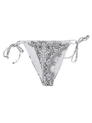 MC2 SAINT BARTH Bandana Print Bikini Bottom - White