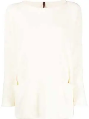 DANIELA GREGIS Cotton Boat Neck Jumper - White