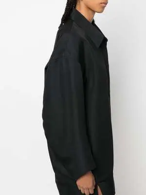 Khaite Kal Faille Mini Shirtdress
