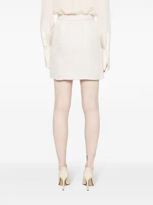IRO PARIS Cotton-blend Wrap Mini Skirt - Beige