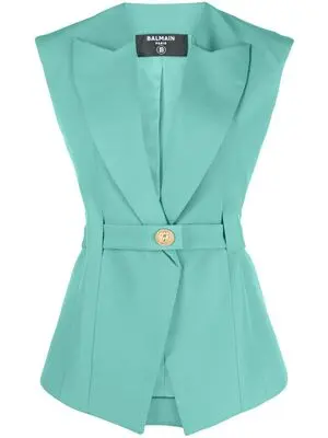 Balmain Sleeveless Belted Jacket