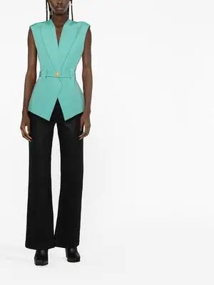 Balmain Sleeveless Belted Jacket