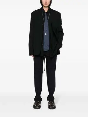 LEMAIRE Cotton Drawstring Trousers - Blue
