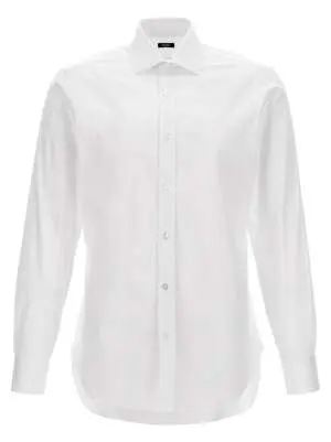 BARBA NAPOLI Poplin Shirt - White
