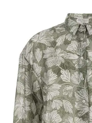 Brunello Cucinelli Printed Silk Shirt - Multicolor