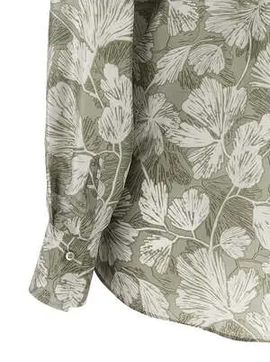 Brunello Cucinelli Printed Silk Shirt - Multicolor