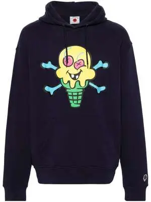 ICECREAM Cones&bones Printed Hoodie - Blue